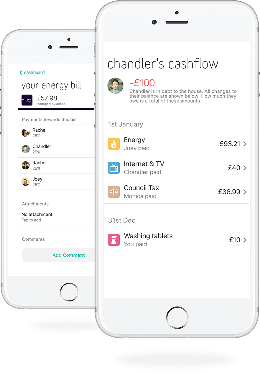 Bill Management App | Bills Package for House Shares | acasa